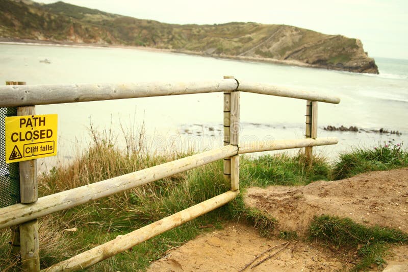 Warning Sign for Path Closed. Stock Image - Image of landscape ...