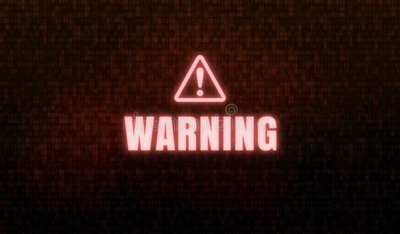 Warning Sign on PC Screen Computer Virus, Hacking Etc Stock Image ...