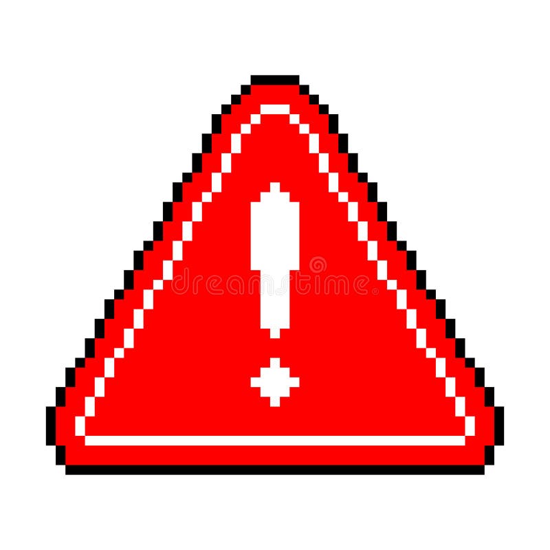 Warning Sign Pixel Art Stock Illustrations – 1,720 Warning Sign Pixel ...