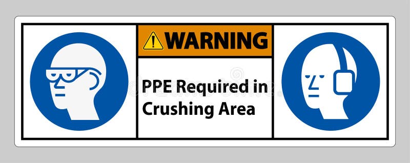Warning Crushing Sign. Warning Sign Risk of Crushing. Flat Style Stock ...