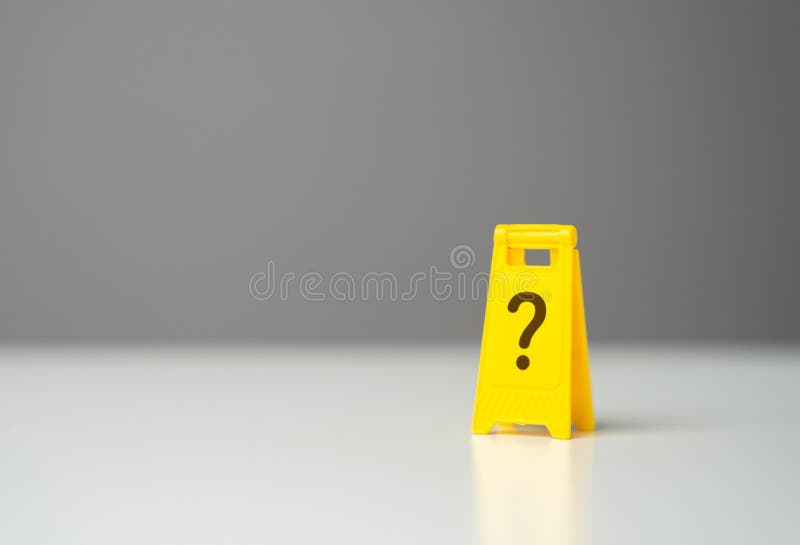 Warning Sign with Question Mark. Answers on Questions. FAQ. Unknown ...