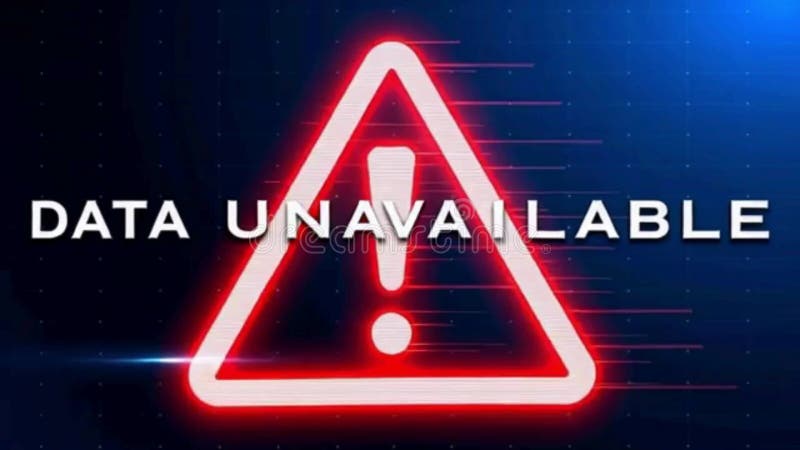 Warning Sign with a Red Triangle and Exclamation Mark, Displaying Data ...