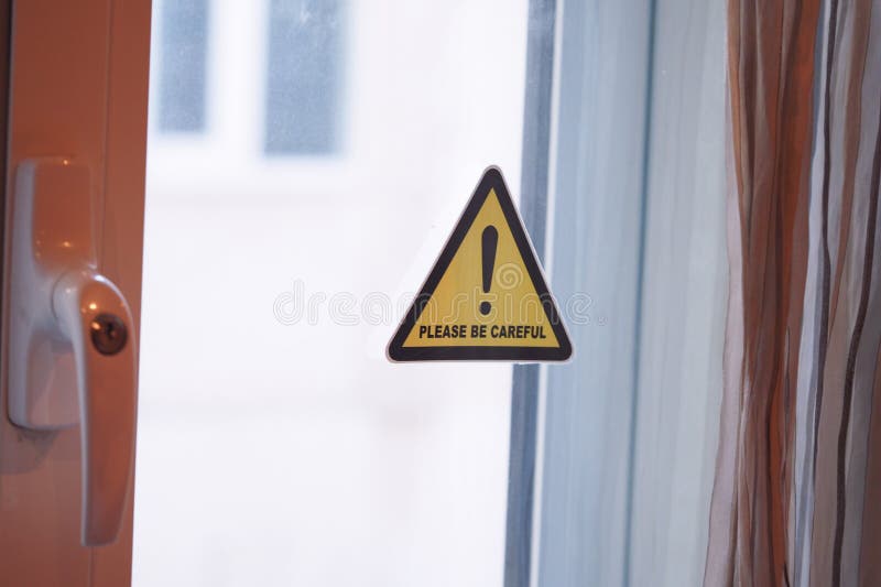Caution Sign on Street in Singapore Stock Image - Image of line, sign ...