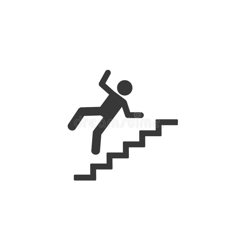 Falling Down Stairs Warning Stock Illustrations – 134 Falling Down ...