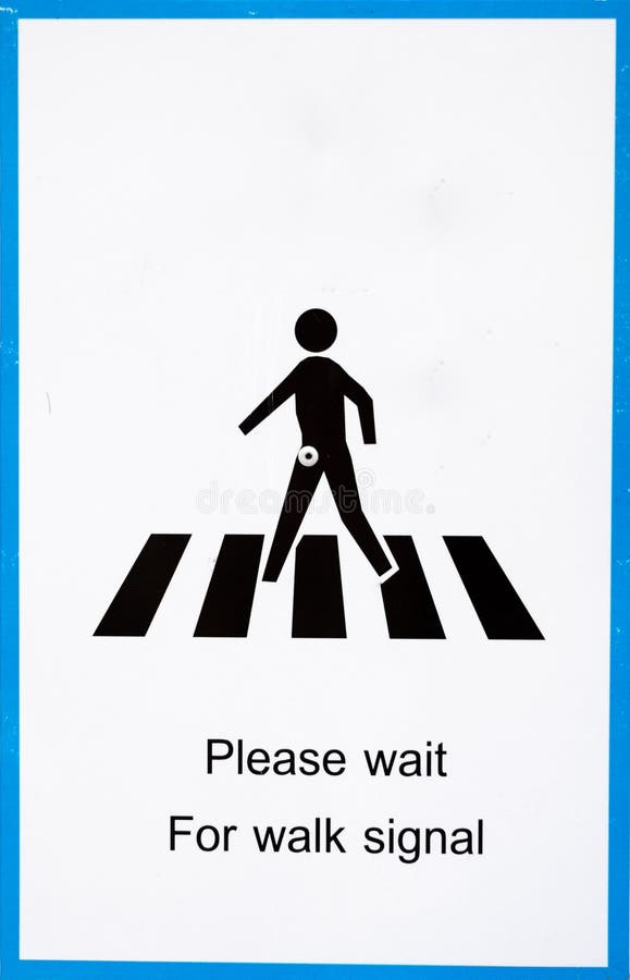 Warning Sign for Road Crossing Stock Photo - Image of blue, warning ...