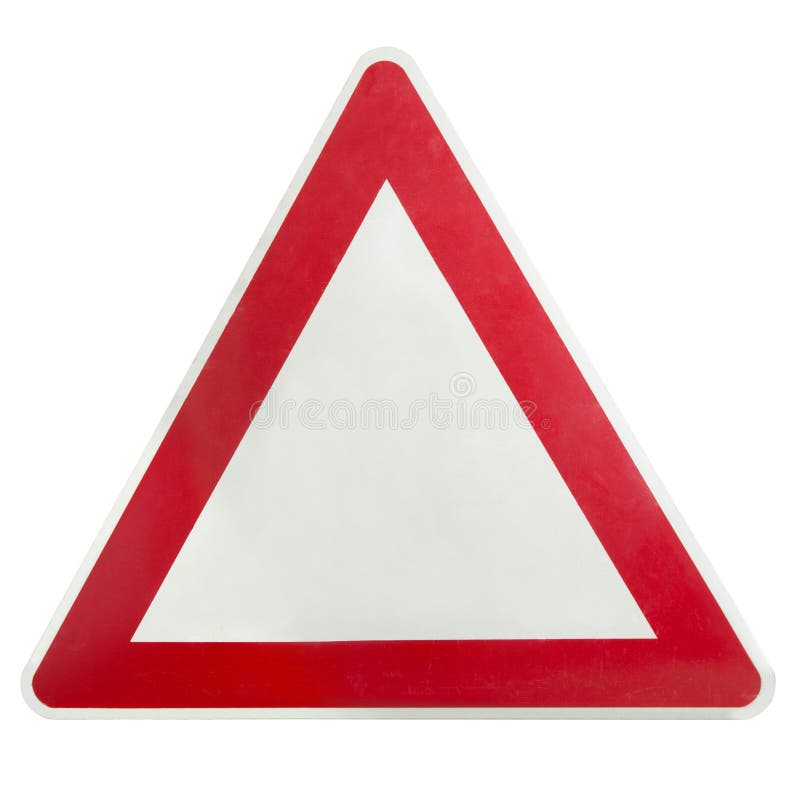Blank Danger Hazard Triangle Sign Isolated Stock Image - Image of risk ...