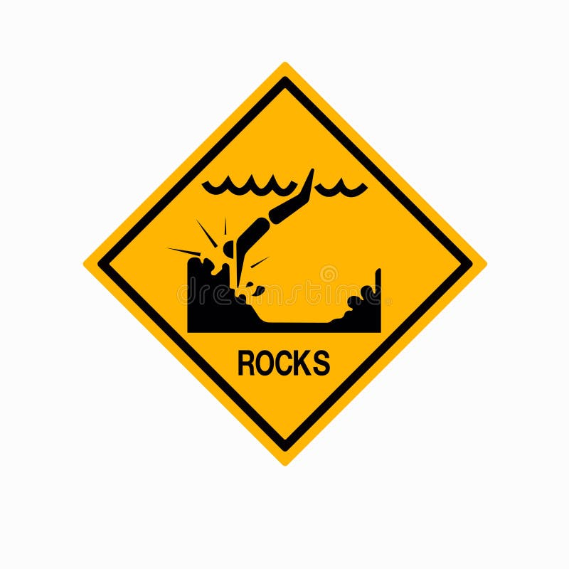 Submerged Rocks Sign Stock Illustrations – 9 Submerged Rocks Sign Stock ...
