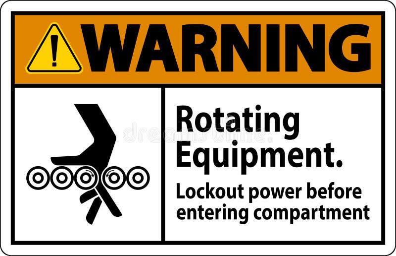 Rotating Equipment.Starts Automatically Symbol Sign Isolate on White ...