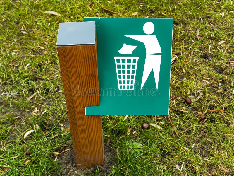 A Warning Sign about the Rules of Conduct in a Public Park Stock Image ...