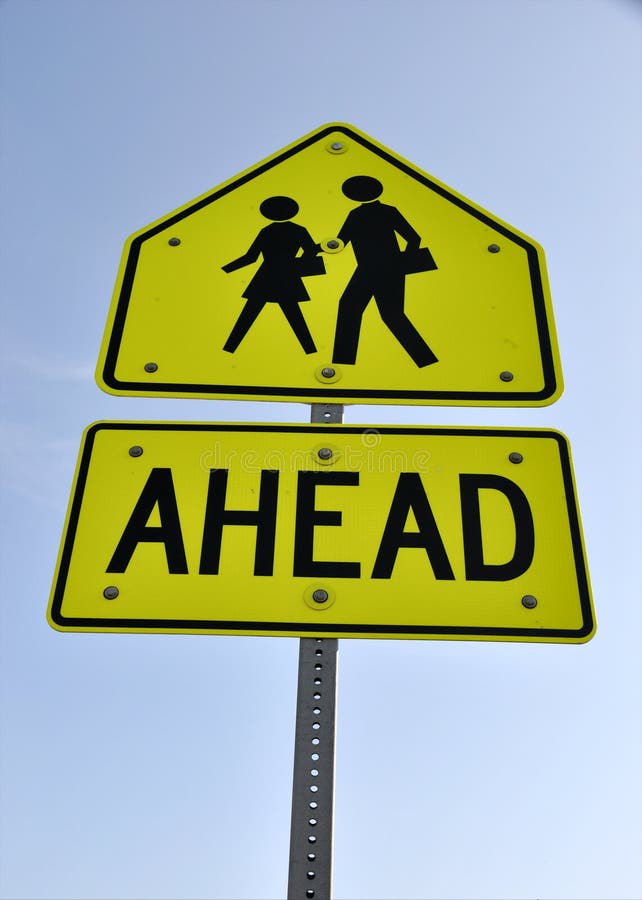 School Children Crossing Sign Stock Image - Image of pedestrian ...