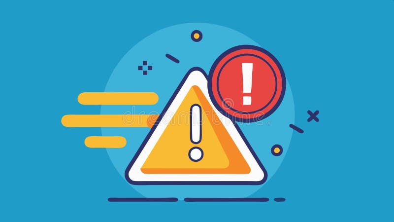Warning Sign On Screen Alert Message System Error Computer Problem Vector Design Generative