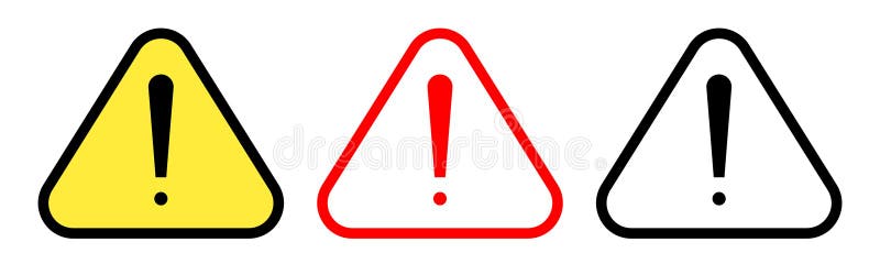 Warning Sign Set Differetn Color Scheme Stock Vector - Illustration of ...