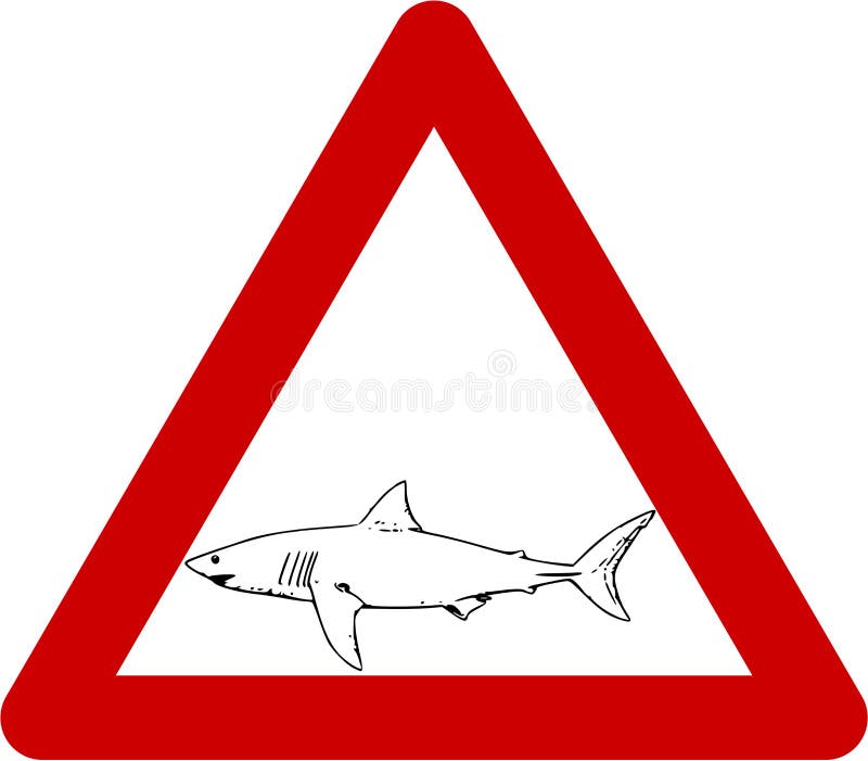 Warning Sign Shark Stock Illustrations – 851 Warning Sign Shark Stock ...