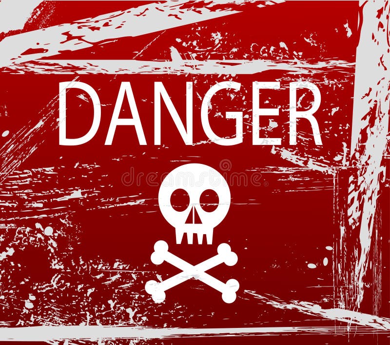 Warning sign with skull stock vector. Illustration of injurious - 169143269