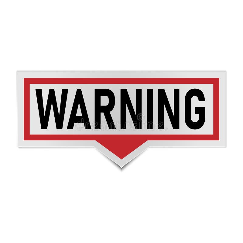 Warning Sign in Speech Bubble Vector Illustration on White Stock Vector ...