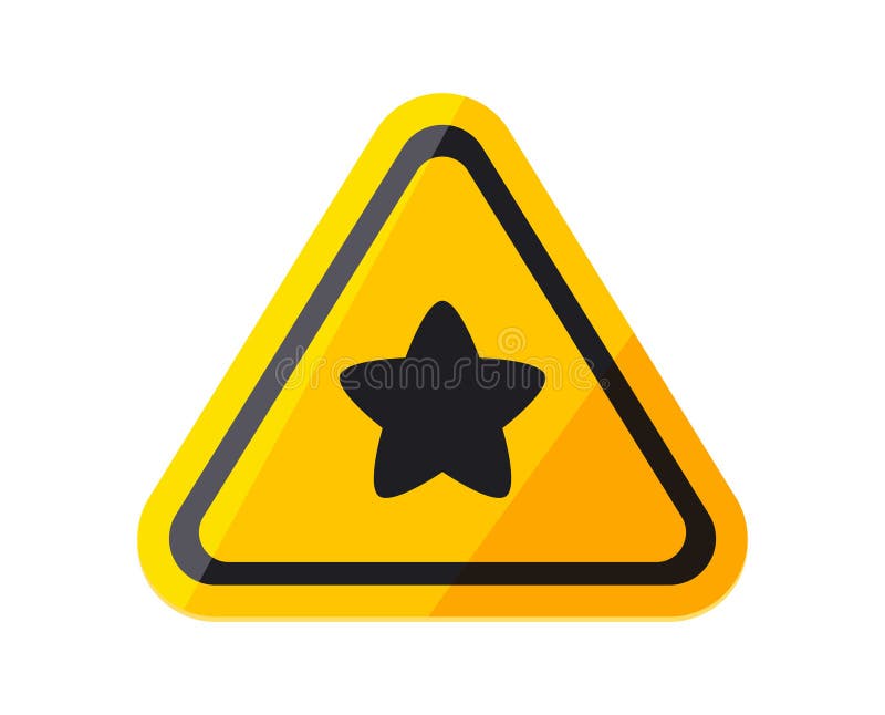 A Warning Sign of a Star. Isolated Vector Illustration Stock ...