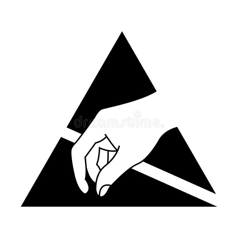 Warning Sign Static Sensitive Hazard Symbol Stock Vector - Illustration ...