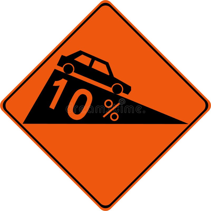 Warning Sign Steep Slope Stock Illustrations – 280 Warning Sign Steep ...