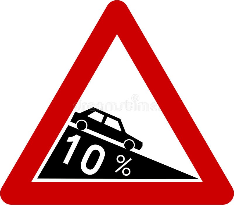 Caution Slope Sign Stock Illustrations – 350 Caution Slope Sign Stock ...