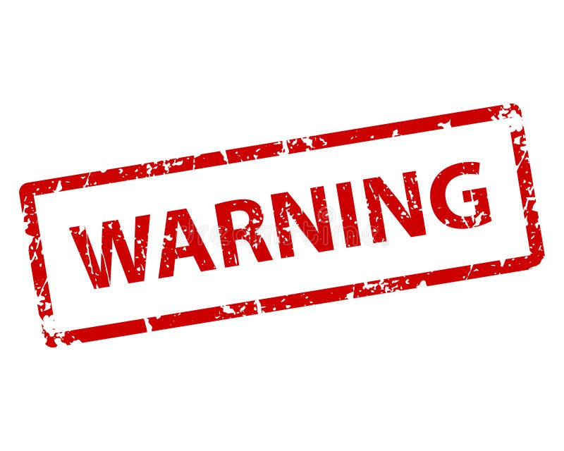 Warning Sign Sticker. Stamp Vector Texture Stock Vector - Illustration ...