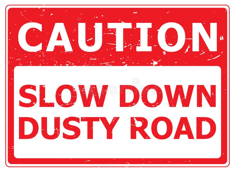 Caution Dusty Road stock vector. Illustration of icon - 103148568