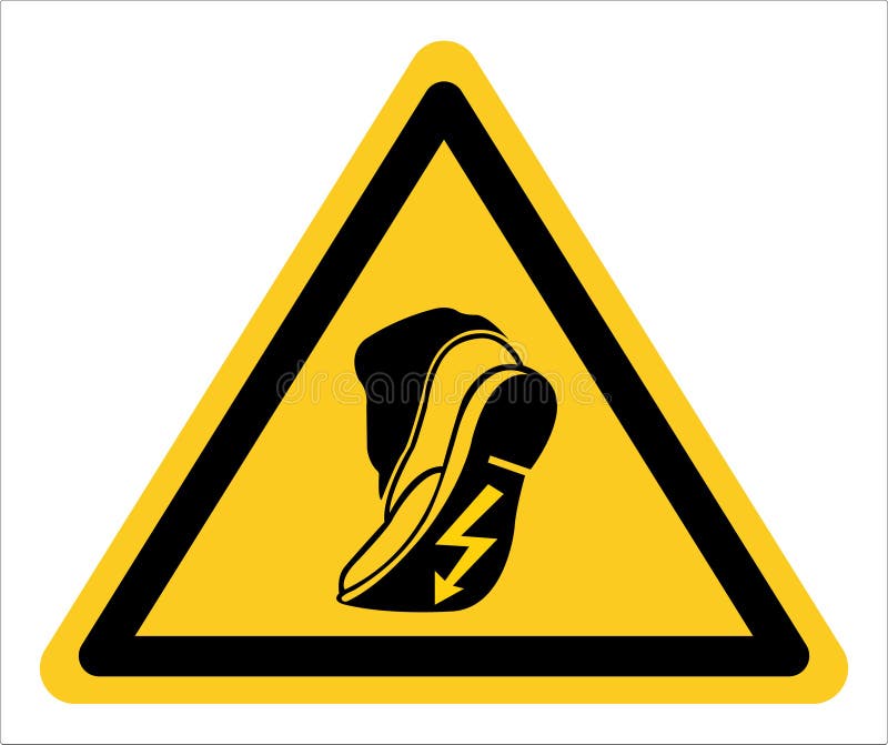 Warning Sign To Use Anti-static Shoes.,Sign Stock Vector - Illustration ...