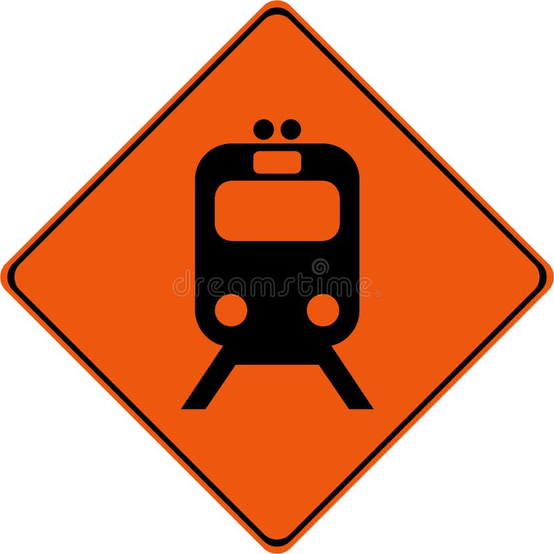Warning sign with train stock illustration. Illustration of careful ...