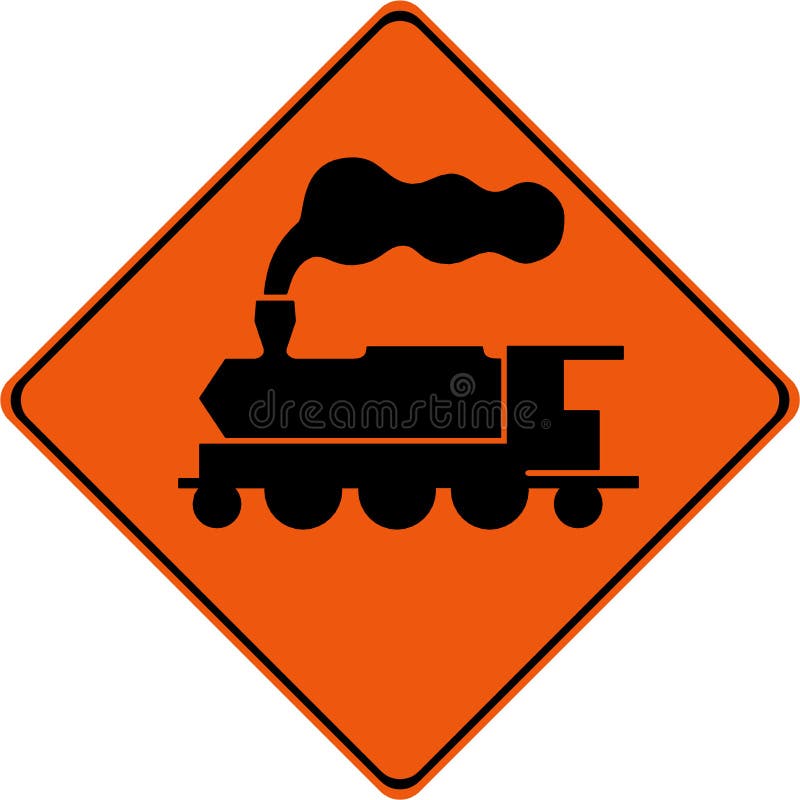 Warning sign with train stock illustration. Illustration of secure ...