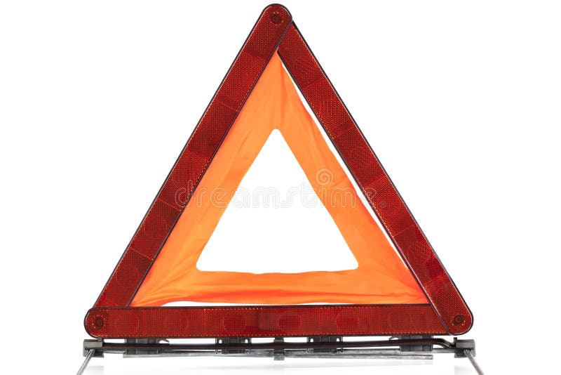 Warning Accident Traffic Sing (red Triangle) Stock Photo - Image of ...