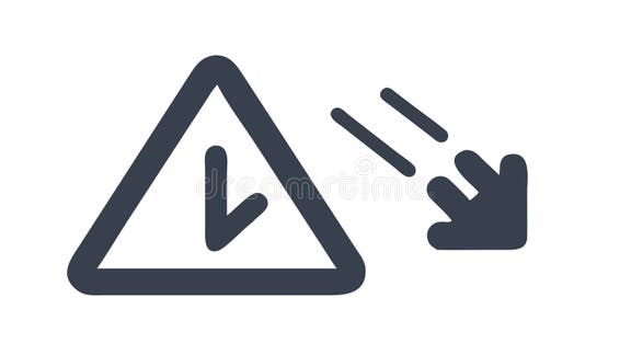 Warning Sign Triangle with Falling Object Hazard Graphic , Vector Design Generative AI Stock ...