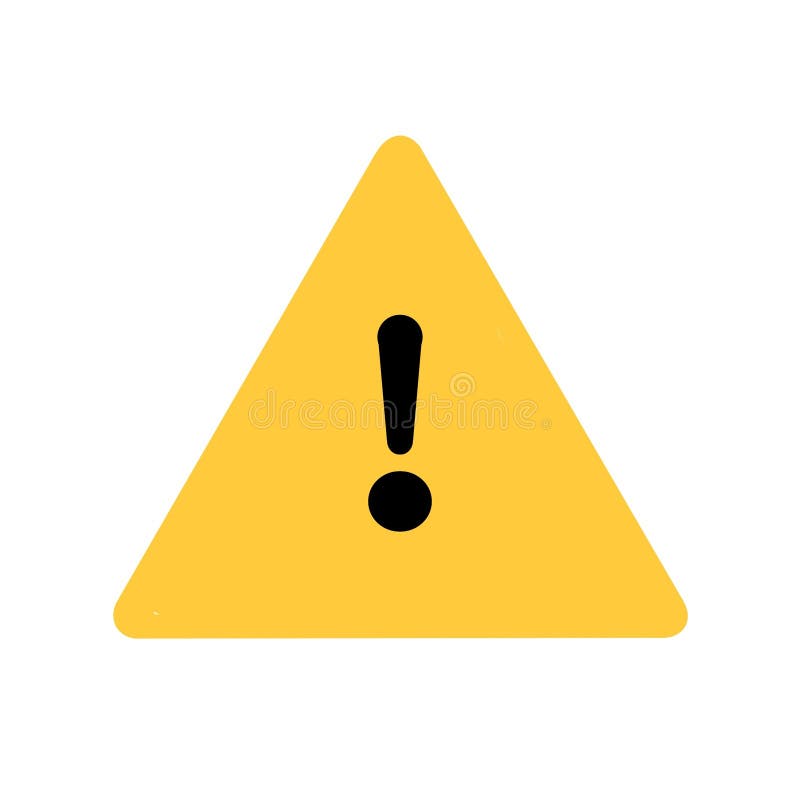 Warning Sign, Triangular Yellow Exclamation Danger, Stock Illustration ...