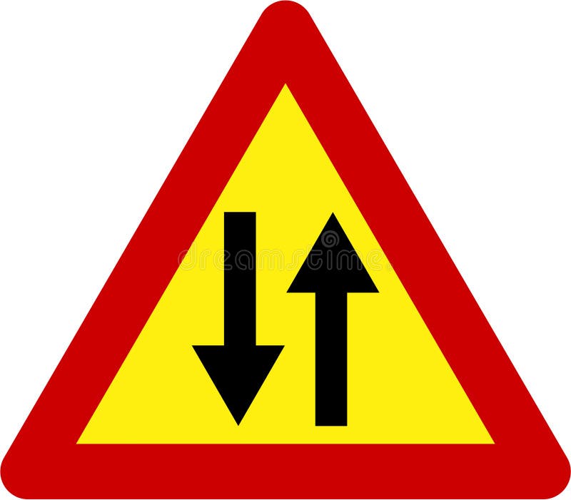 No two way directions sign stock illustration. Illustration of circular ...