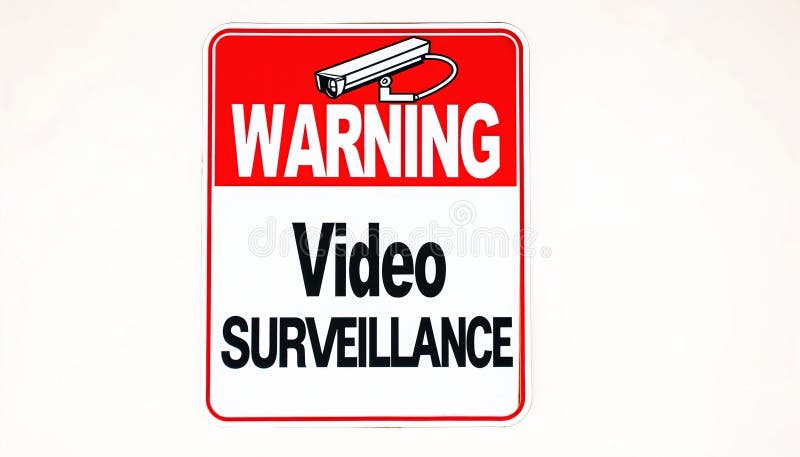 Warning Sign for Video Surveillance. Generative AI Stock Illustration ...