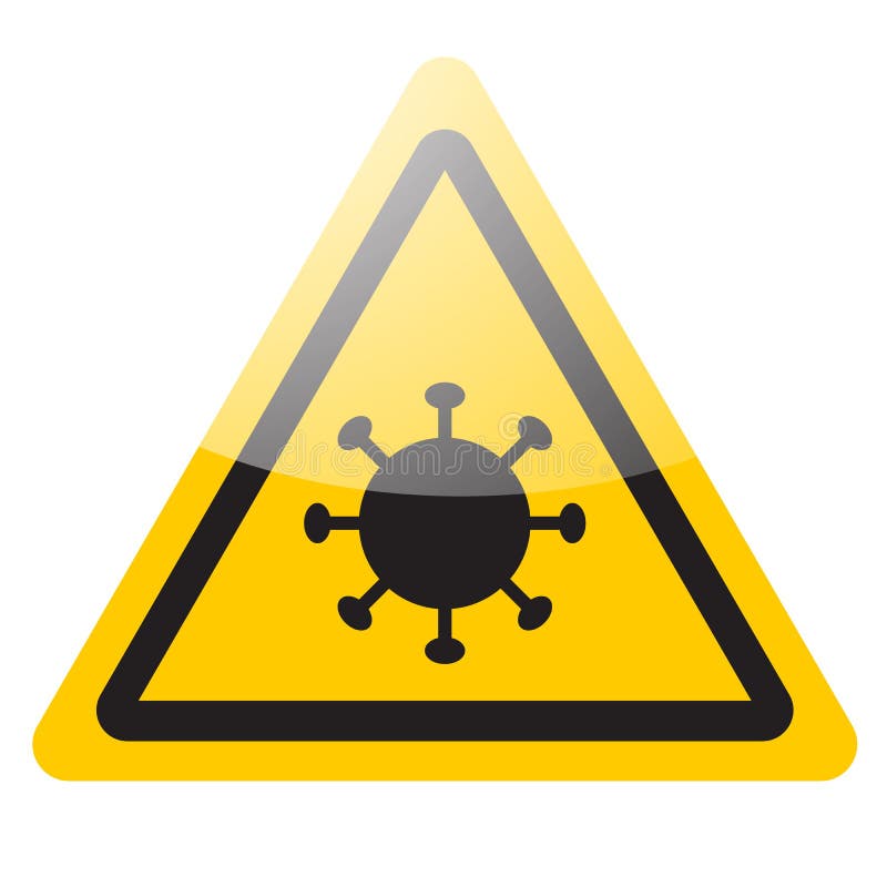 Warning Sign of Virus Coronavirus Covid-19 Stock Vector - Illustration ...