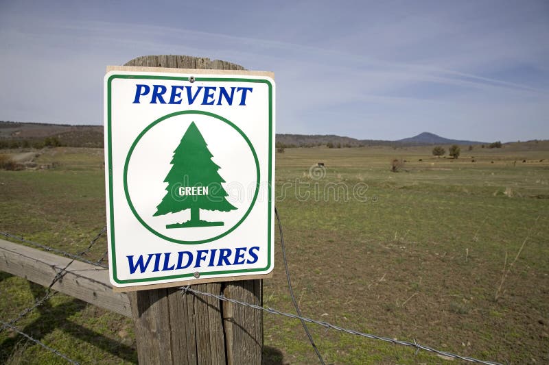 Warning Sign about Wildfires Stock Photo - Image of habitat, outside ...