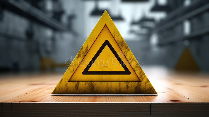 Warning Sign on Yellow Block. Stress Problems Stock Illustration ...