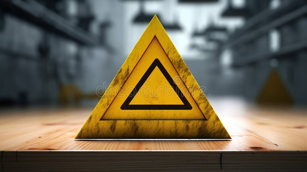 Warning Sign on Yellow Block. Stress Problems Stock Illustration ...