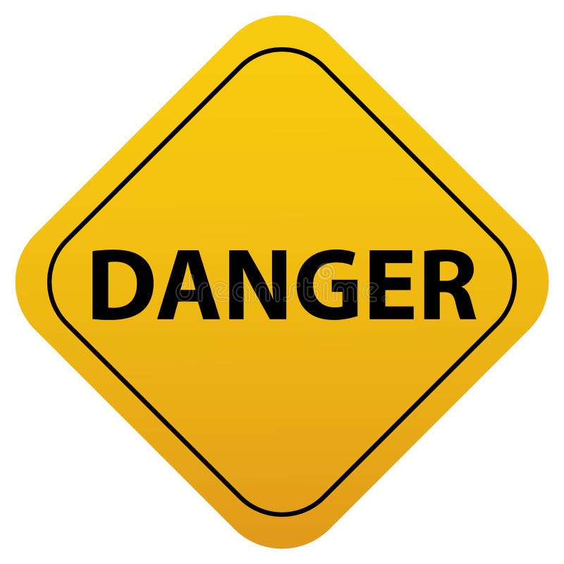 Danger Sign, Yellow Isolated Sign, Vector Illustration Stock Vector ...