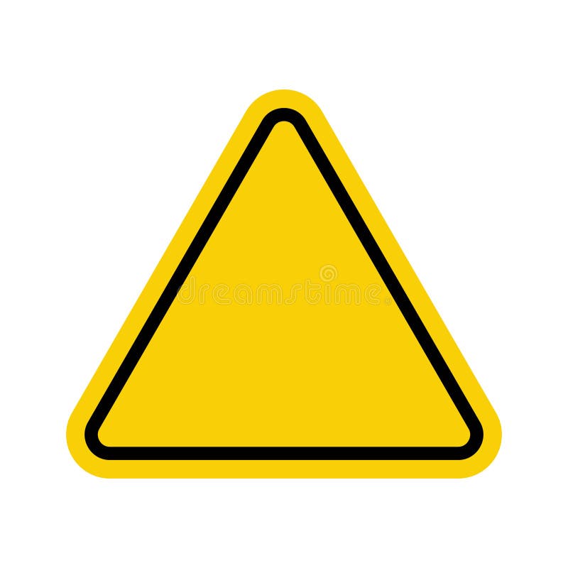 Warning Sign Yellow Triangle with Empty Space Inside. Attention. Danger ...