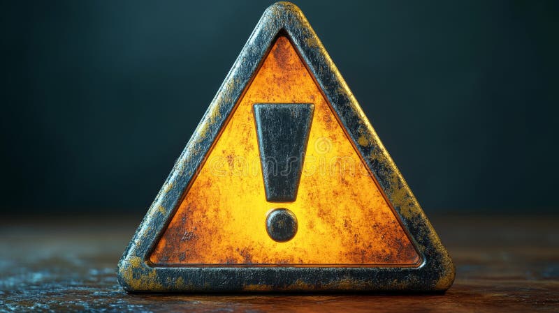 Warning Sign with Yellow Triangle Exclamation Mark Icon for Safety ...