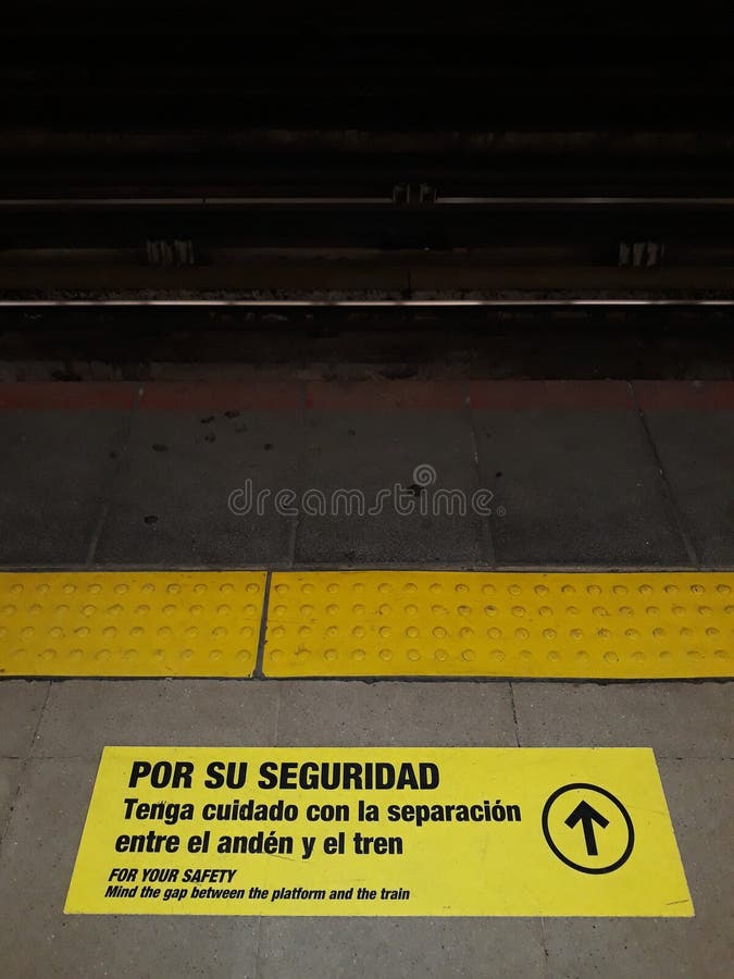 Warning Subway Priority Signs Stock Image - Image of panoramic ...