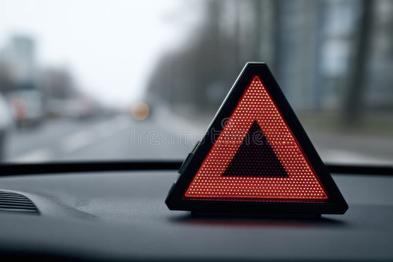 Warning Signal Illuminated on Dashboard Indicating Potential Vehicle ...