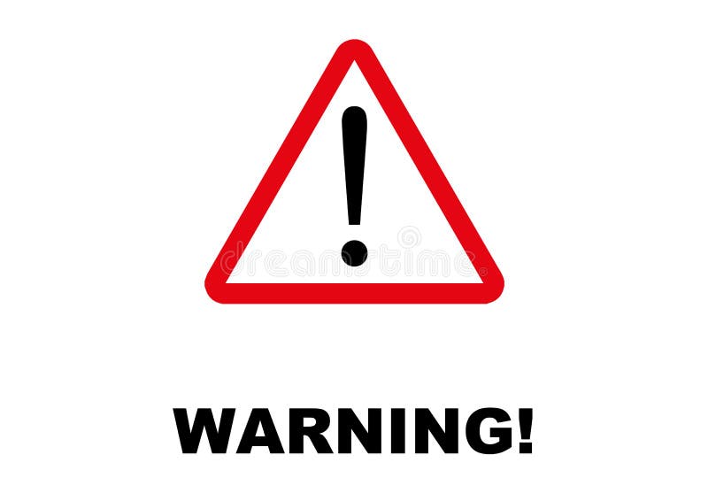 Warning Signpost Written in English Language Stock Vector ...