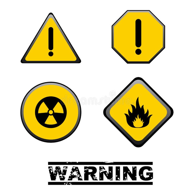 Dangerous Warning Signs Stock Illustrations 8851 Dangerous Warning Signs Stock Illustrations