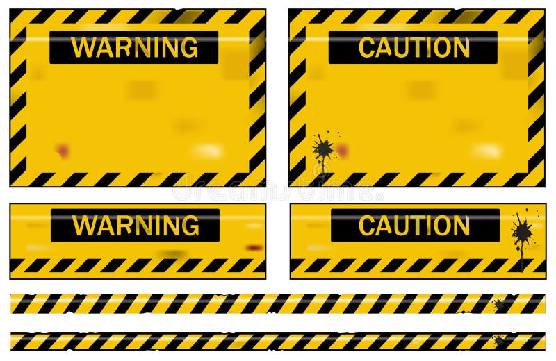Warning Signs stock vector. Illustration of custom, drawings - 18697715