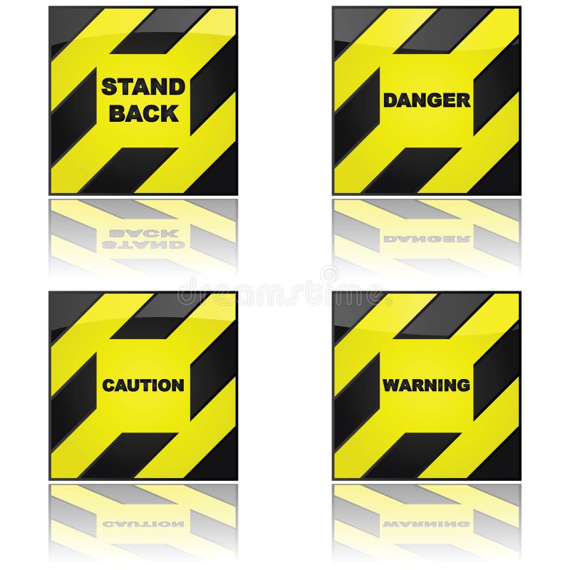 Warning signs stock vector. Illustration of advice, caution - 19555874
