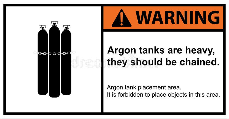 Warning Signs about Argon Tanks,Warning Sign Stock Vector ...