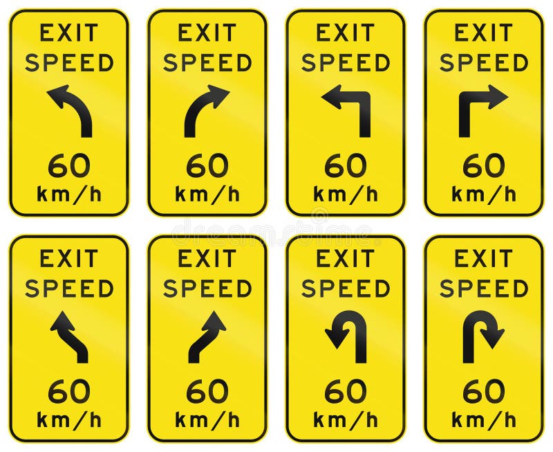 Warning Signs in Australia stock illustration. Illustration of sharp ...