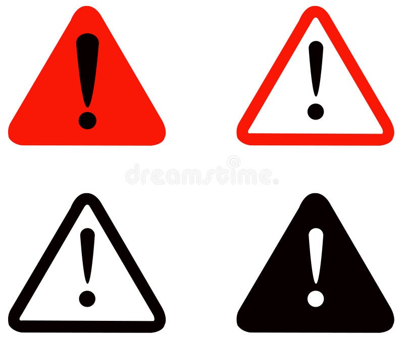 Warning signs collection stock vector. Illustration of vector - 125990008