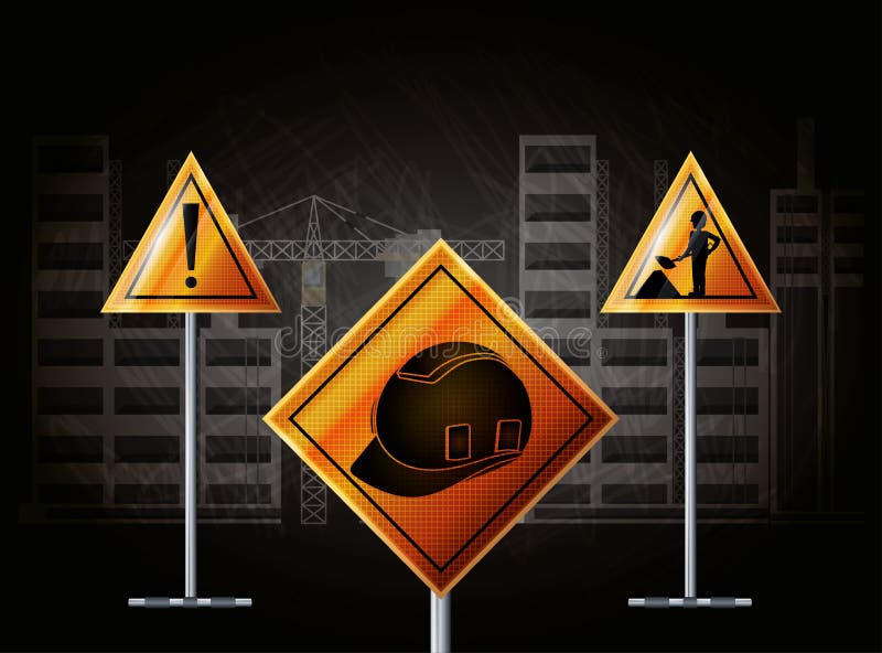 Construction in Progress Design Stock Vector - Illustration of ...